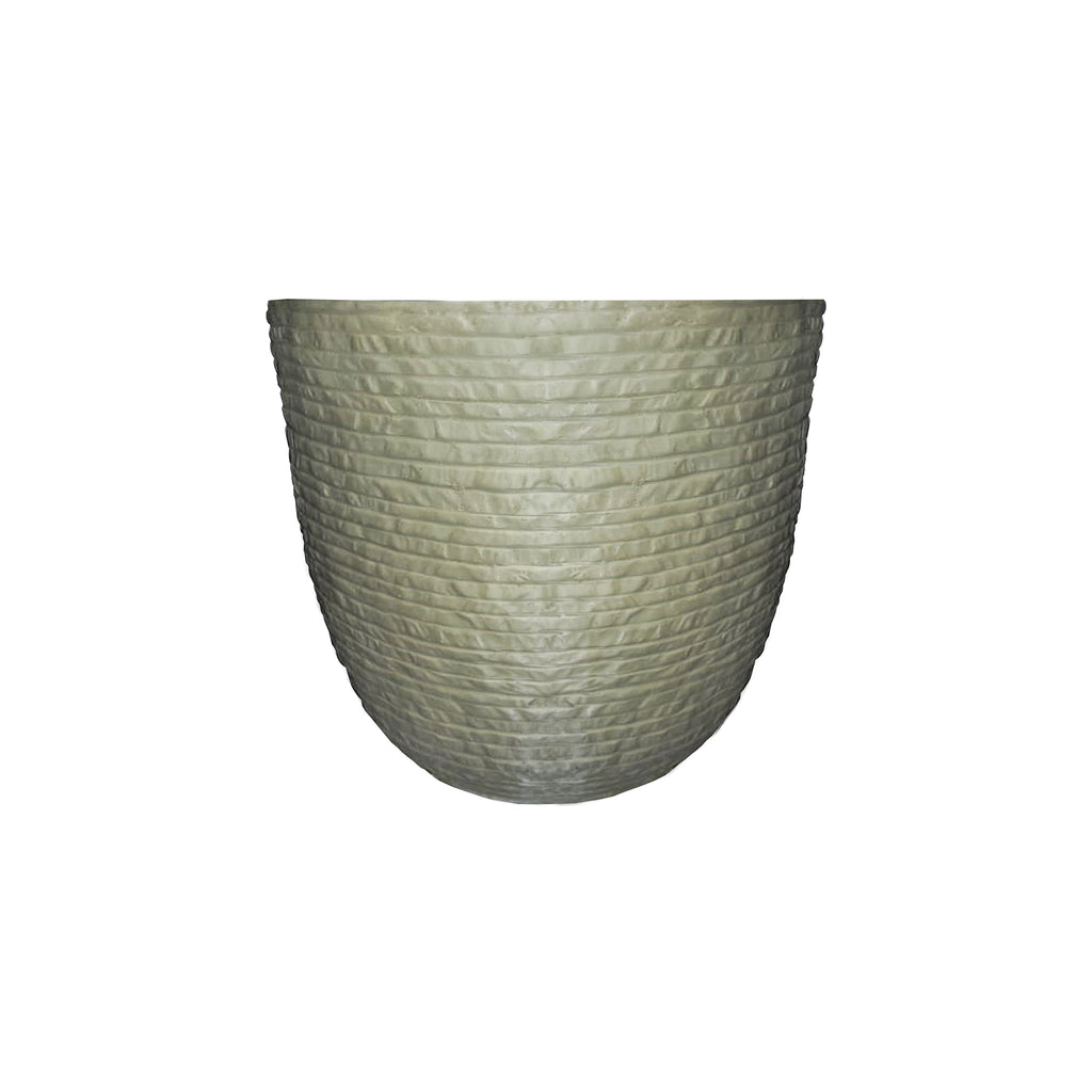 Scratched cone Fiber Clay pots ( made from fiberglass combined with clay )