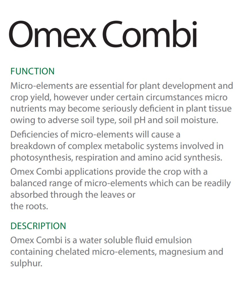 Omex Combi - Micro-nutrients- Organic (1 Liter) Made in the UK ...